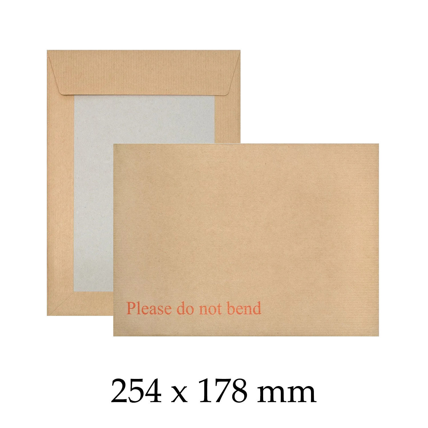 l Hardback Envelopes l 254x178 mm l Manilla